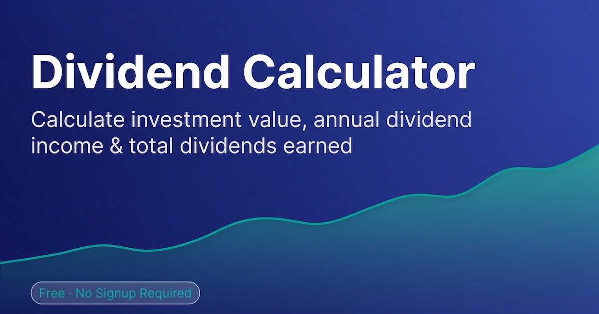 Dividend Calculator Canada — Free DRIP Calculator